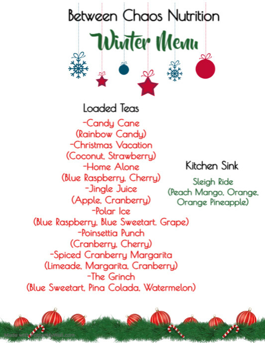 Copy of winter menu tea print | PosterMyWall