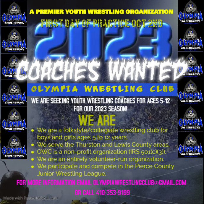 GA LIONS 2020 COACHES WANTED FLYER | PosterMyWall