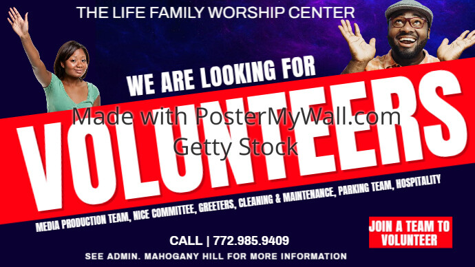 volunteer needed | PosterMyWall