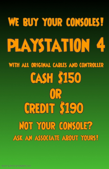 PS4 WE BUY | PosterMyWall