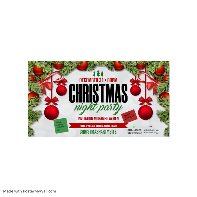 CHRISTMAS PARTY BANNER | PosterMyWall