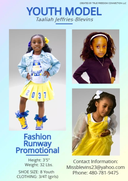 Taaliah B formal comp card | PosterMyWall