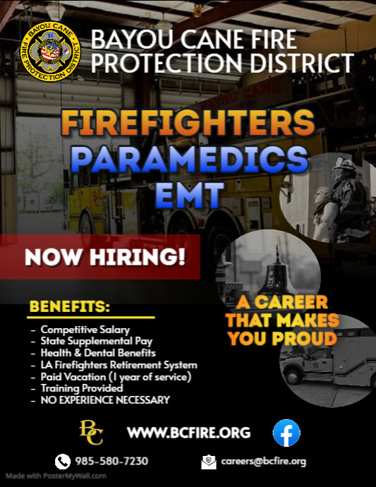 Firefighter Recruitment Flyer | PosterMyWall