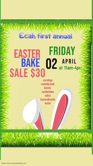 Copy of Easter bake sale cake poster flyer event temp | PosterMyWall