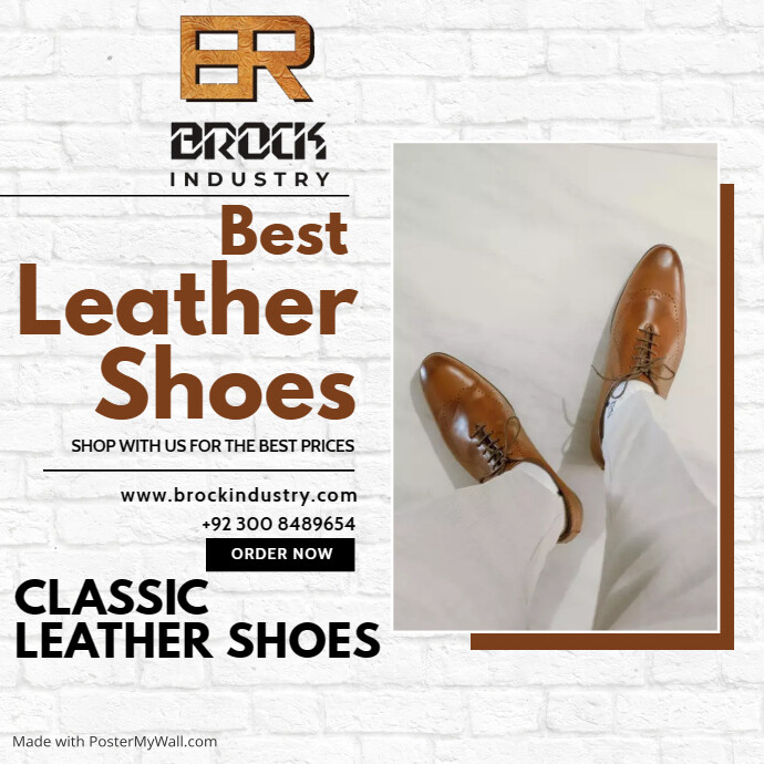 official leather men shoes fashion sale flyer (1) | PosterMyWall