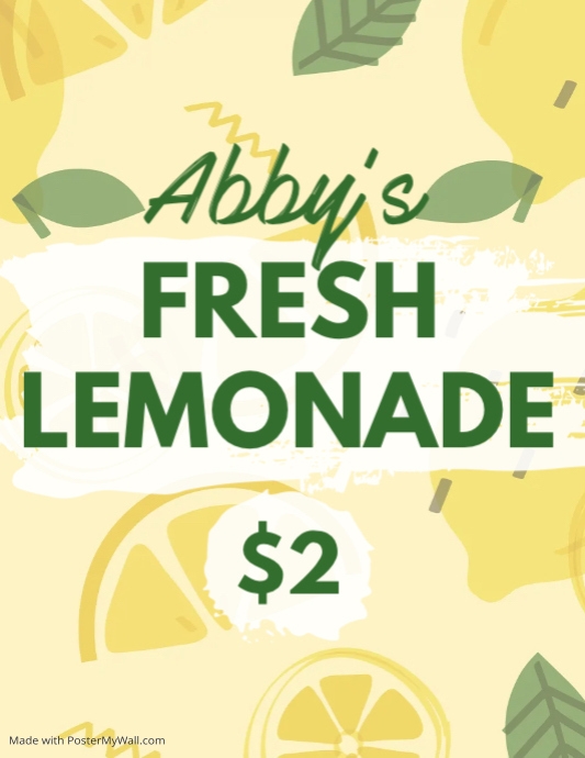 Copy of Fresh lemonade stand promo flyer | PosterMyWall