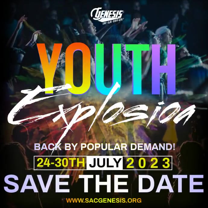 2023 Youth Explosion SacGenesis | PosterMyWall