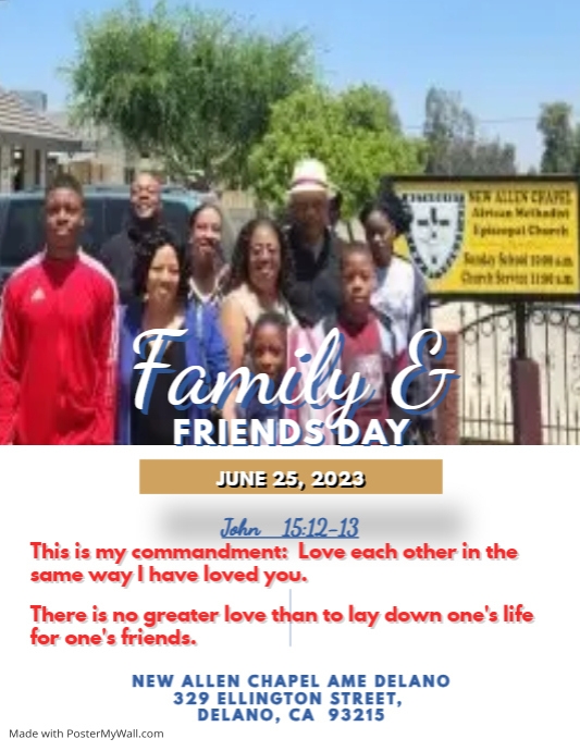 Family & Friends Day Church Flyer Template | PosterMyWall