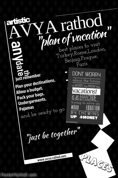 how to plan a vacation | PosterMyWall