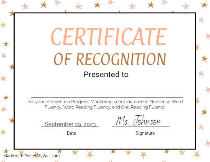 Groovy Certificate of Recognition | PosterMyWall