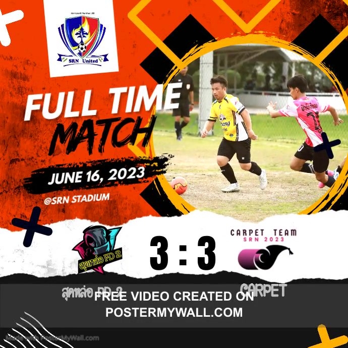 Copy of Football Soccer Match Result Social Media | PosterMyWall