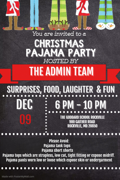 Christmas Pajama Party | PosterMyWall