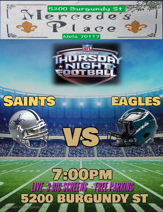Copy of NEW ORLEANS SAINTS FLYER (2) | PosterMyWall