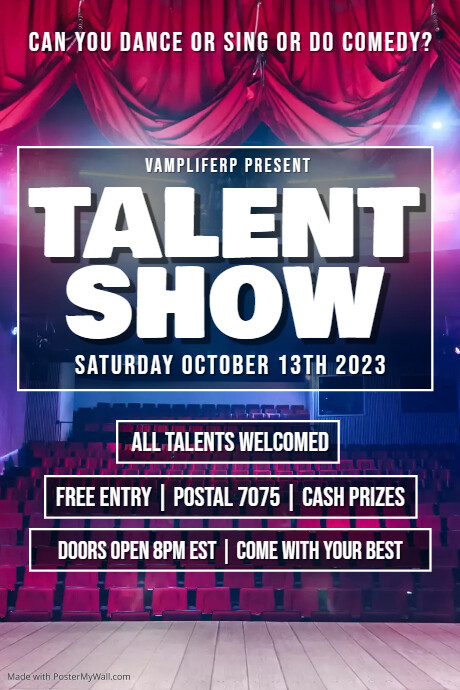 Talent Show Poster | PosterMyWall