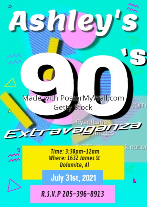 Copy of 90's 90s nineties party event music bar club | PosterMyWall