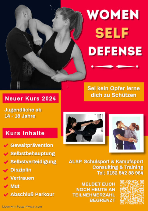 Women's Self Defense Classes Flyer (1) | PosterMyWall