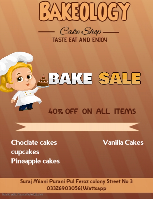 Copy of Copy of Cake and Pastry Flyer Template | PosterMyWall