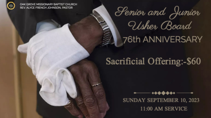 USHER BOARD 2023 | PosterMyWall