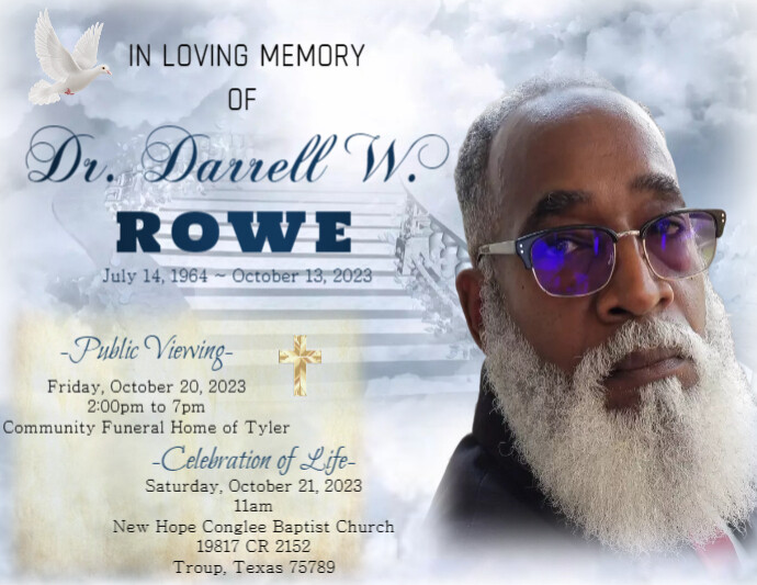 Copy of Dr. Darrell W. Rowe | PosterMyWall