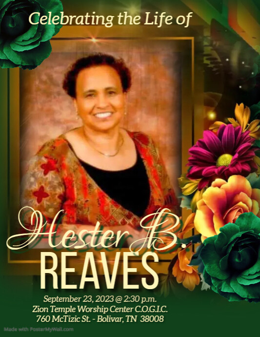 Reaves Obit revised | PosterMyWall