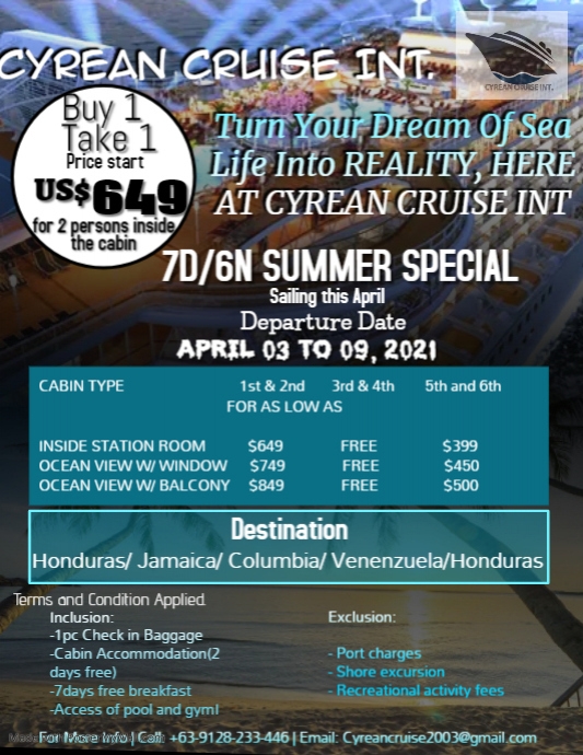 Copy of Cruise Flyer | PosterMyWall