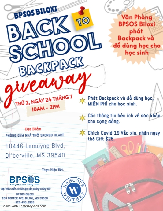 Back To School Supply Giveaway Flyer (1) | PosterMyWall