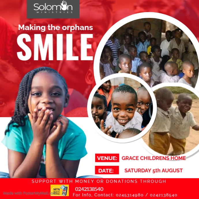 Making orphans smile | PosterMyWall