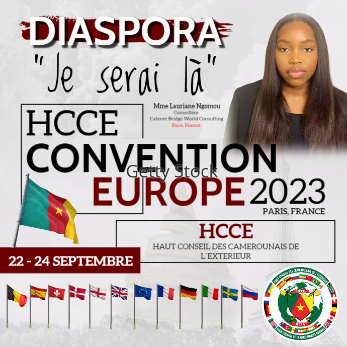 Copy of HCCE EUROPE CONVENTION je serai la flyer - Mme Lauriane Ngomou | PosterMyWall