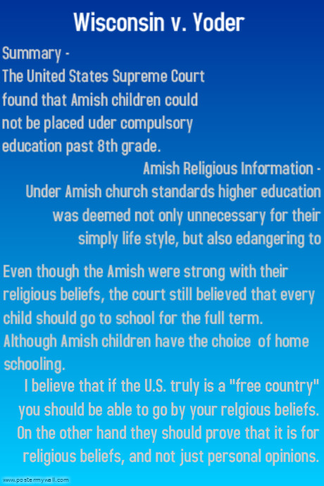 Wisconsin v. Yoder | PosterMyWall