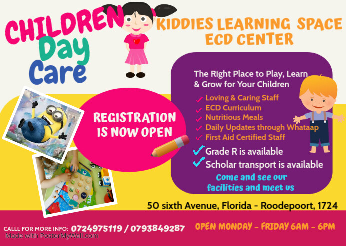 Daycare Center Postcard | PosterMyWall