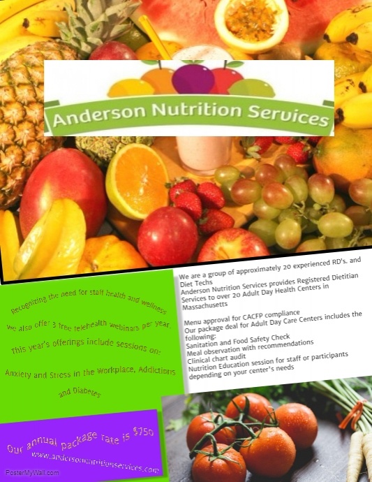 Anderson Nutrition Services Flyer | PosterMyWall