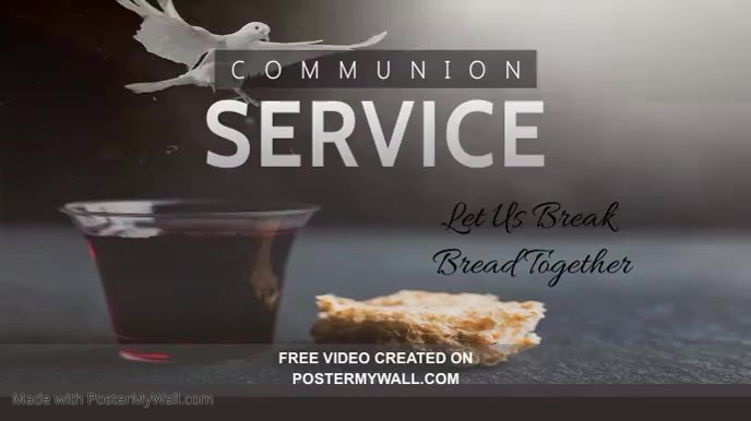 Grey bird online communion service instagram | PosterMyWall