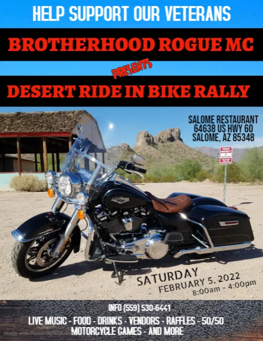 Copy of Copy of motorcycle run rally flyer template | PosterMyWall