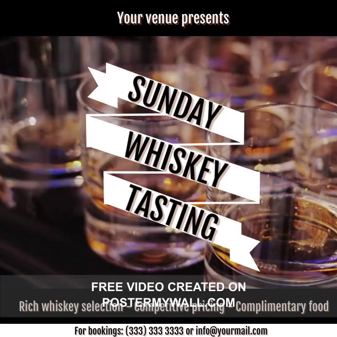 Whiskey tasting digital ad | PosterMyWall