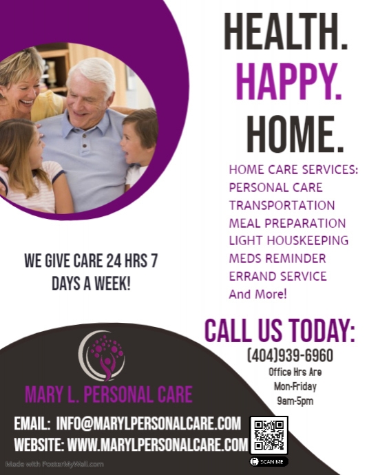 Mary L. Personal Care | PosterMyWall