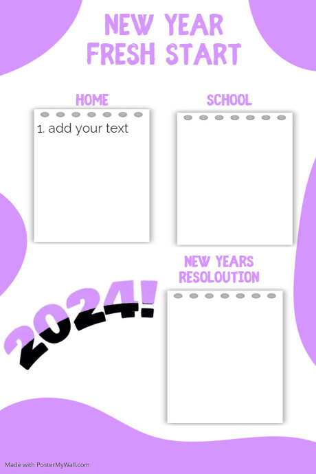 New Year's Goals Template | PosterMyWall