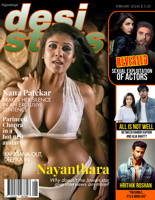 290124 Desi Stars magazine cover Template | PosterMyWall
