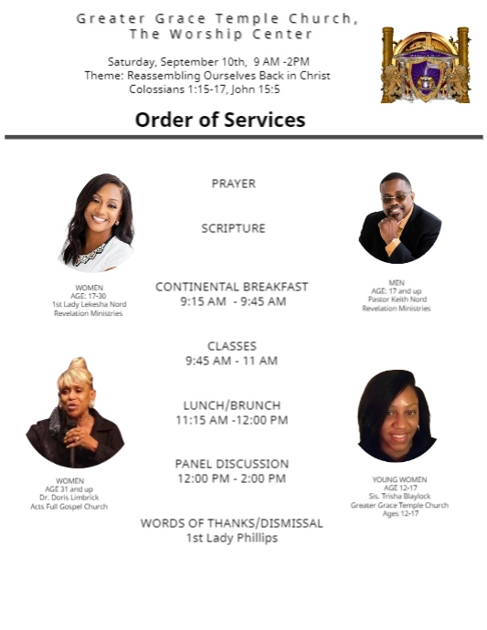 GGTC Order of services P3 | PosterMyWall