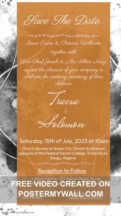 Wedding Invitation Instagram Stories Template (1) | PosterMyWall