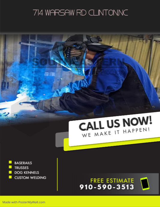 Black and Yellow Metal Work Service Flyer Tem | PosterMyWall