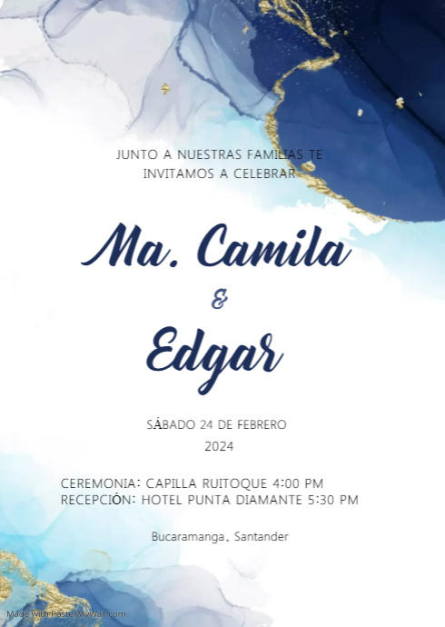 Abstract theme wedding invitation | PosterMyWall