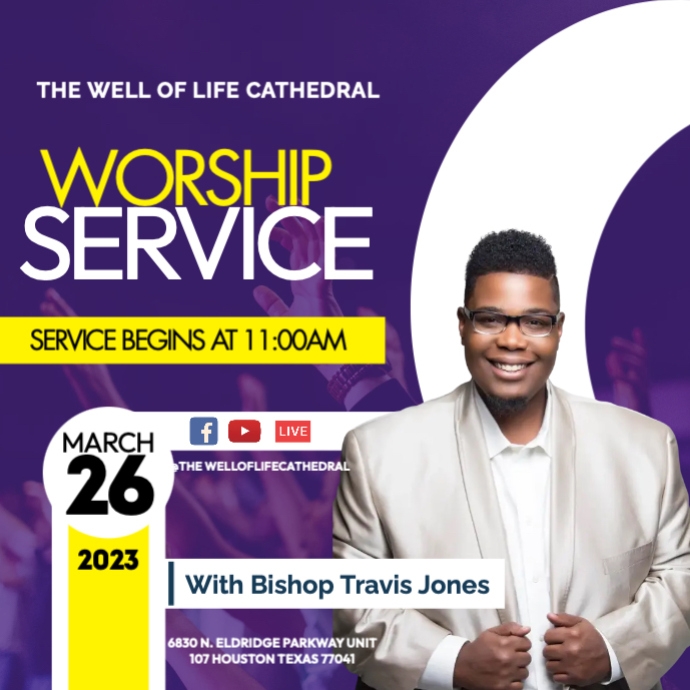 WORSHIP SERVICE | PosterMyWall