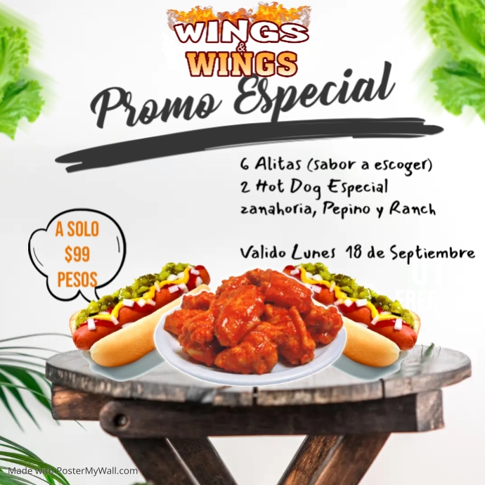 Special Wings Template | PosterMyWall