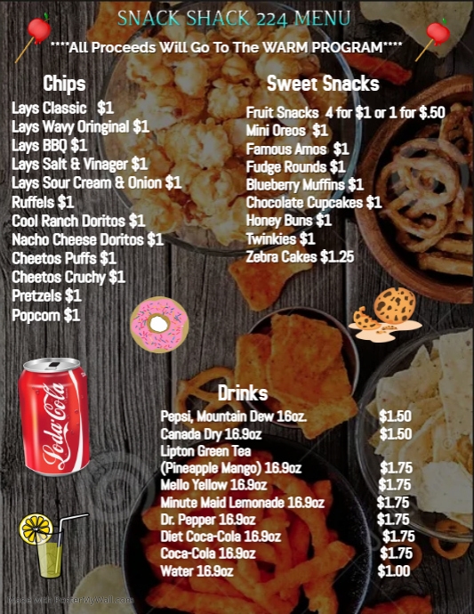 Concession Stand Menu | PosterMyWall