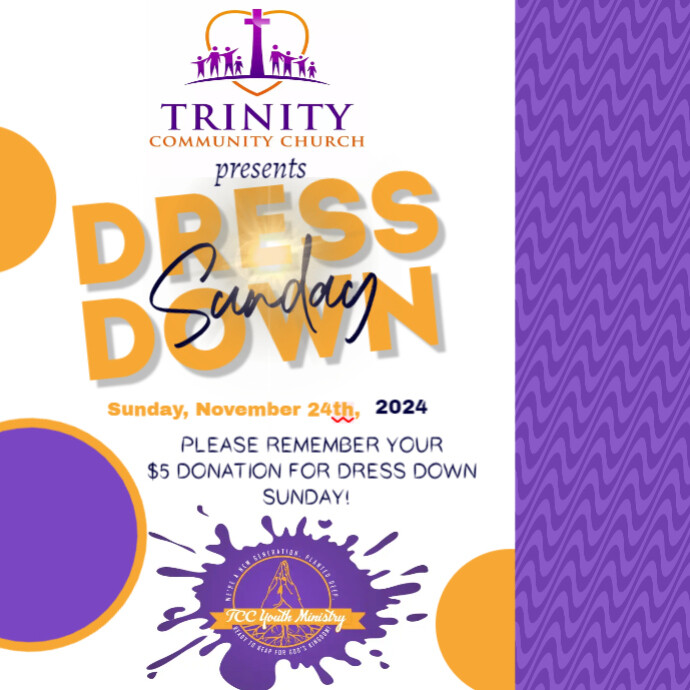 Copy of Dress down Sunday | PosterMyWall