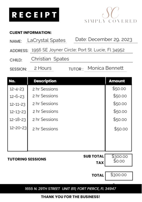 BUSINESS RECEIPT BOOK TEMPLATE (3) | PosterMyWall