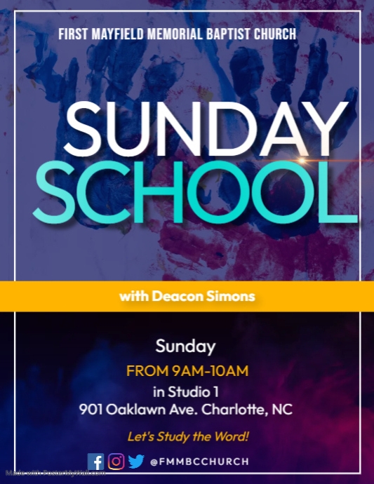 Copy of Sunday School | PosterMyWall