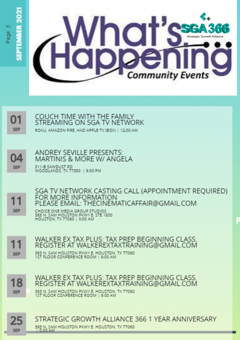 SGA Newsletter September page 3 | PosterMyWall