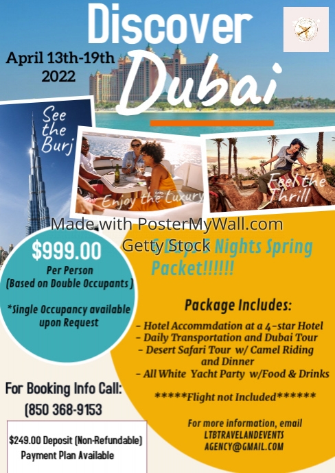 Copy of Dubai Travel Flyer | PosterMyWall