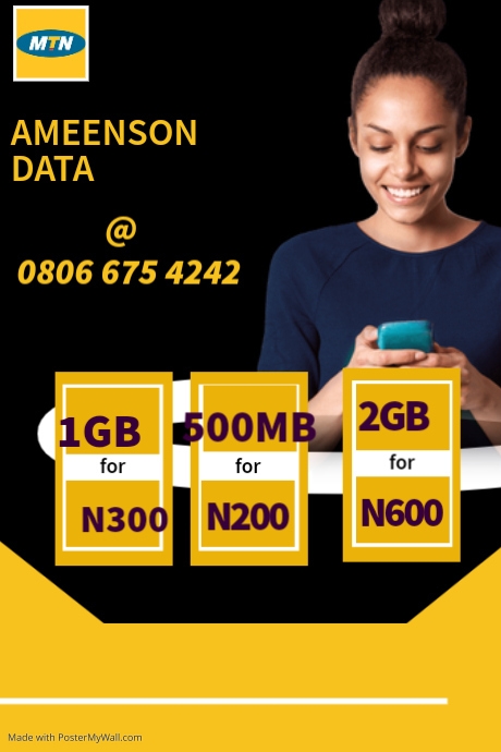 Copy of Copy of Mtn data bundle advert | PosterMyWall